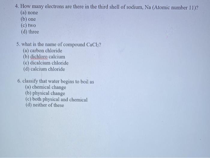 Solved 4. How many electrons are there in the third shell of | Chegg.com