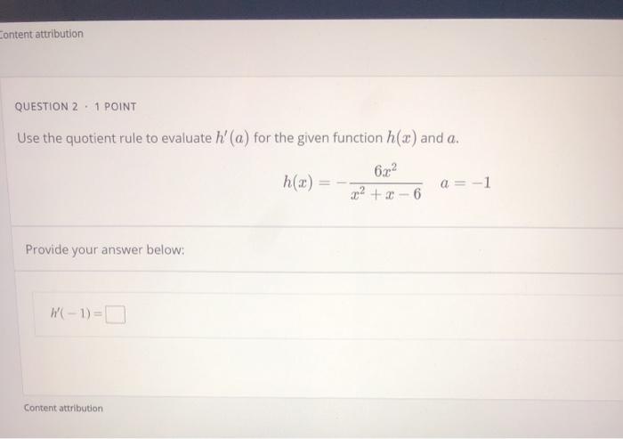 Solved Content attribution QUESTION 2 . 1 POINT Use the | Chegg.com Solved Content attribution QUESTION 2 . 1 POINT Use the | Chegg.com