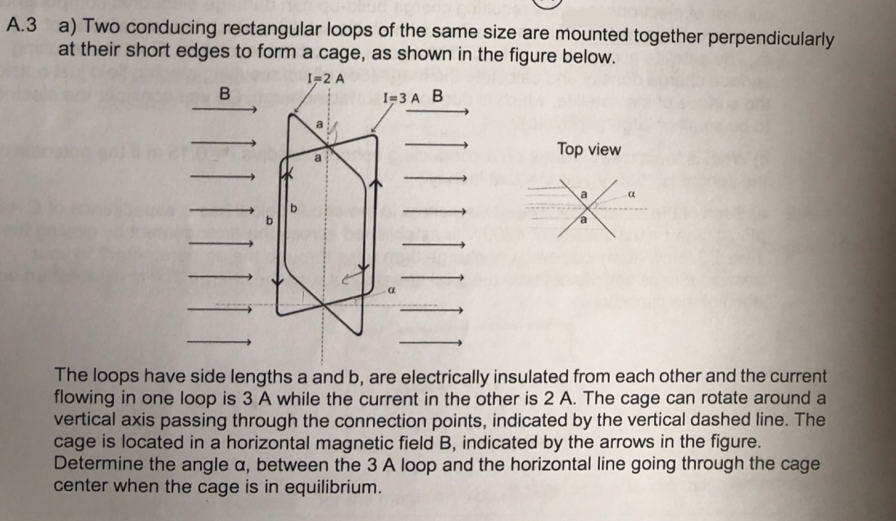 Solved A. 3 ﻿a) ﻿Two conducing rectangular loops of the same | Chegg.com