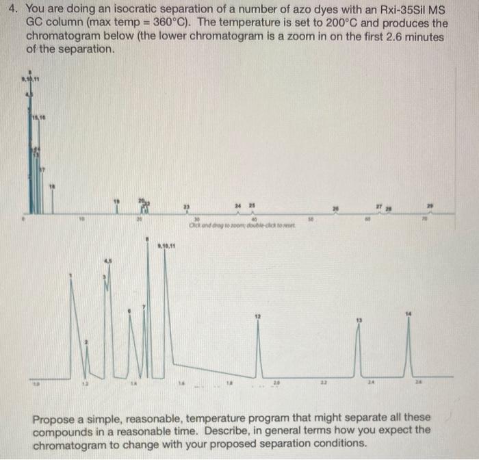 Solved 4. You are doing an isocratic separation of a number | Chegg.com