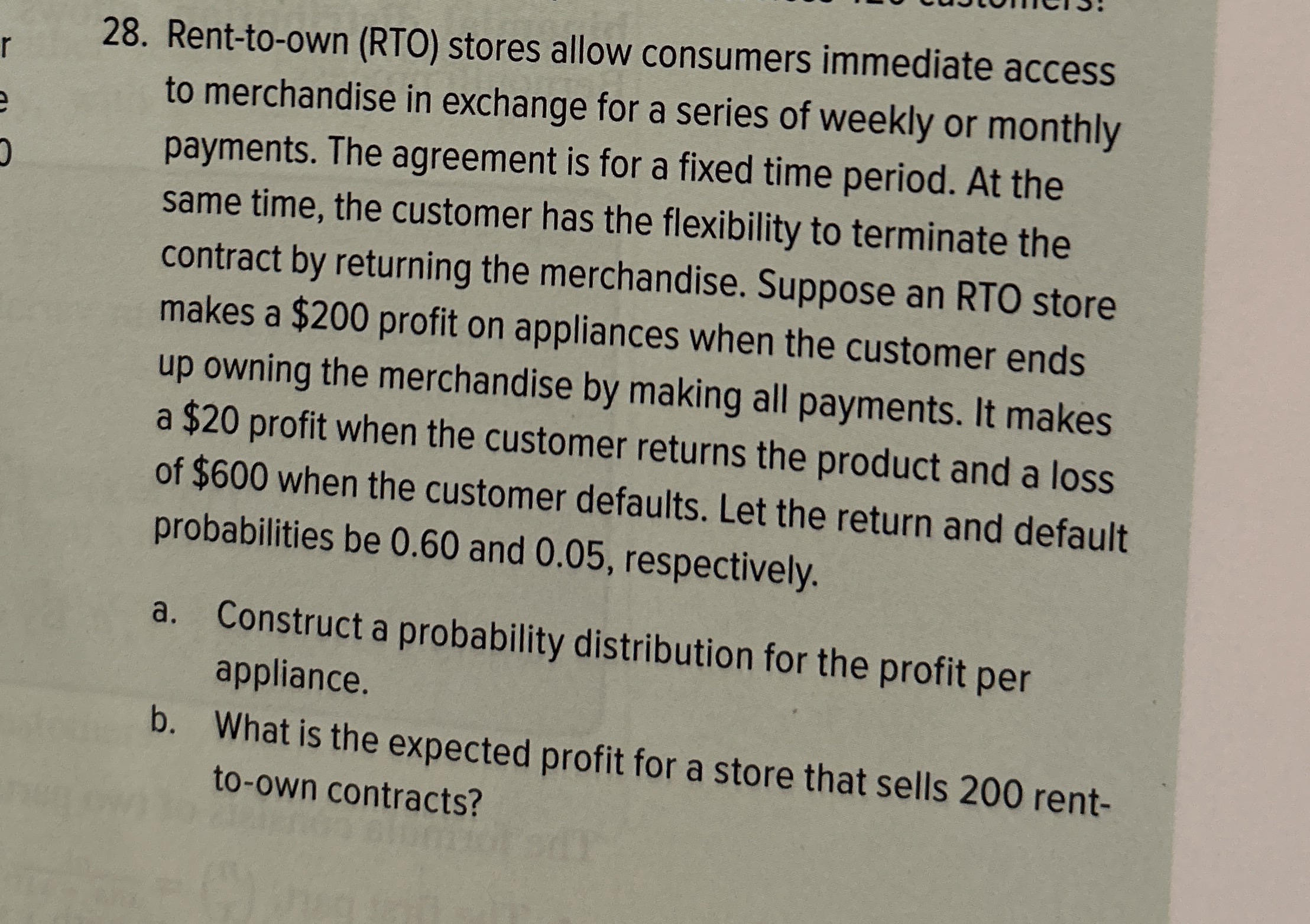 Solved Rent-to-own (RTO) ﻿stores allow consumers immediate | Chegg.com