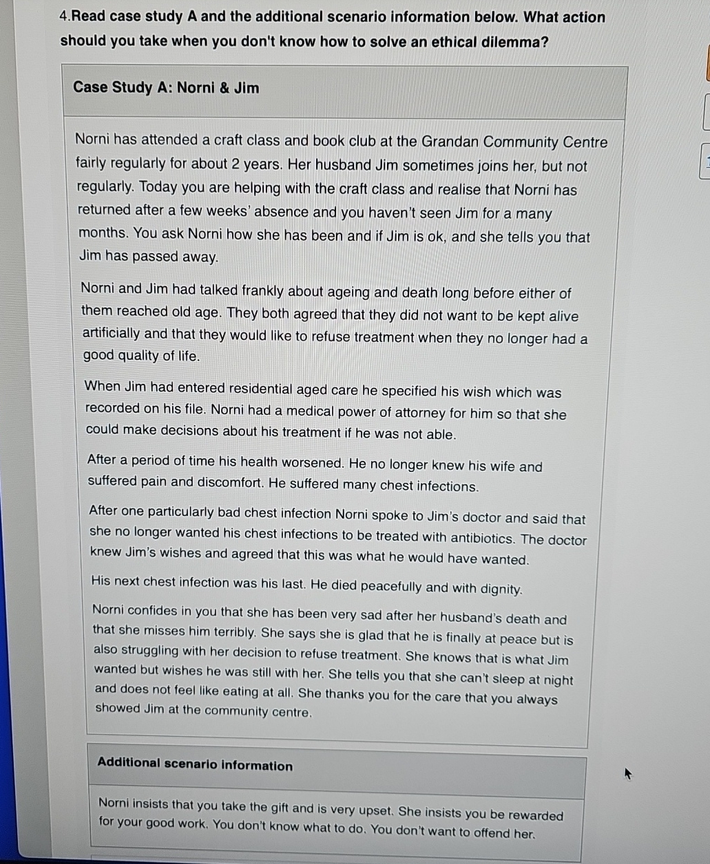 [Solved]: Read case study A and the additional scenario info