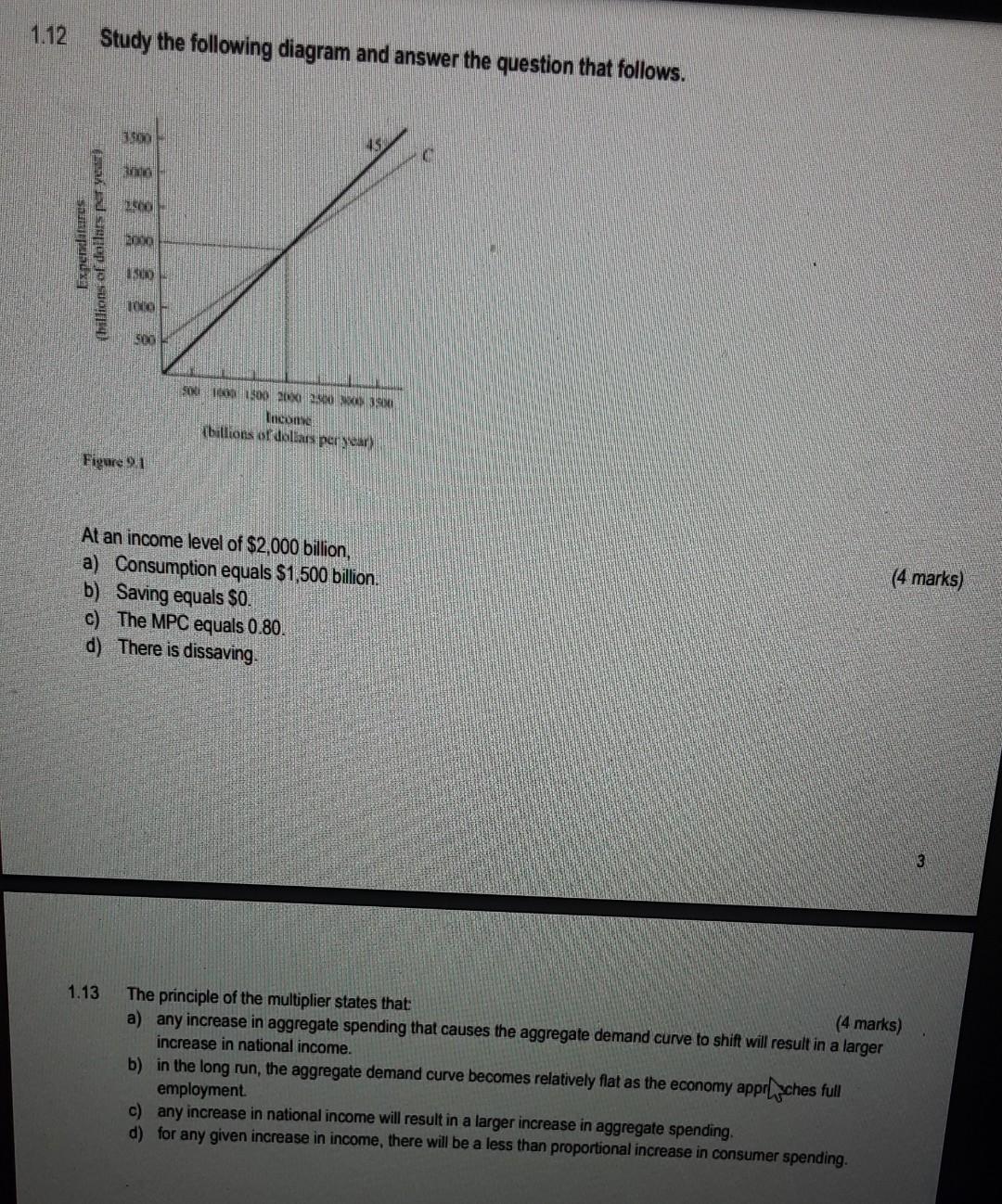 Solved 1.12 Study the following diagram and answer the | Chegg.com