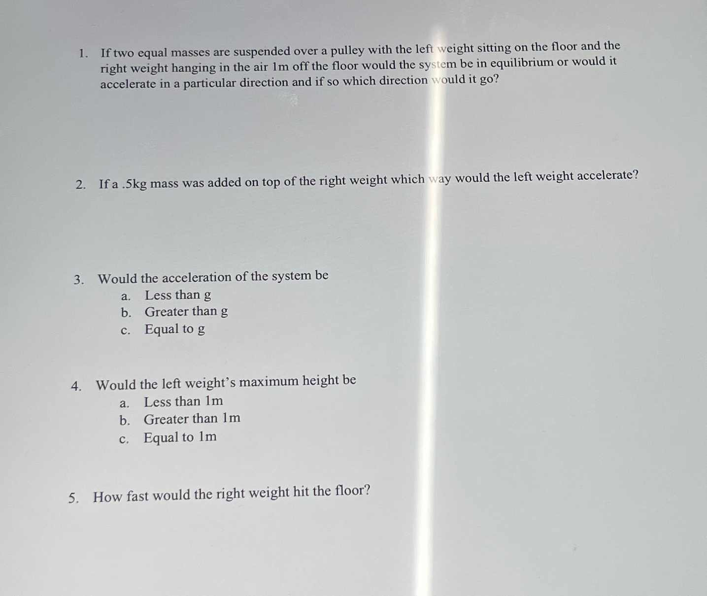 Solved Need help solving question 5 ﻿ONLY please! | Chegg.com