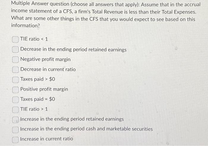 Solved Multiple Answer question (choose all answers that | Chegg.com
