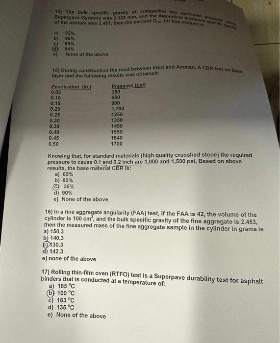 a) 92% b) 95% c) 19% (d) 94% e) None of the above 15) | Chegg.com