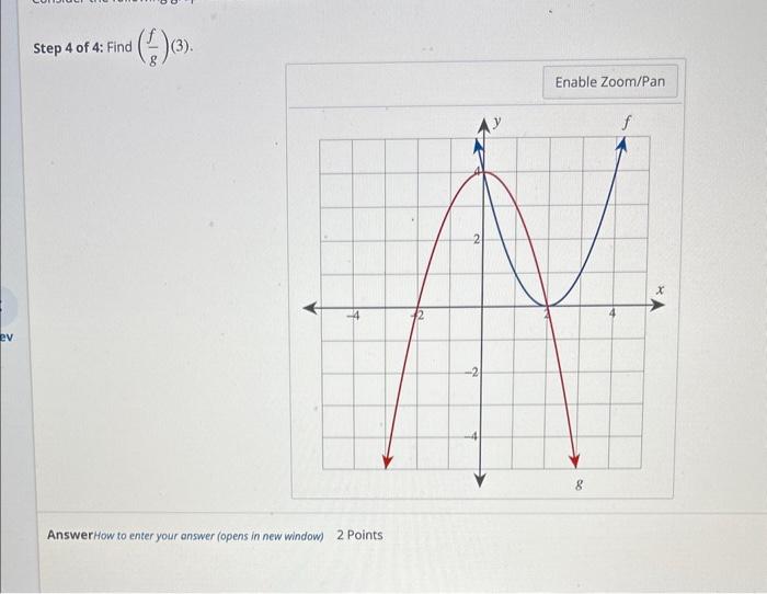Consider the following graph of two functions. Step 1 | Chegg.com