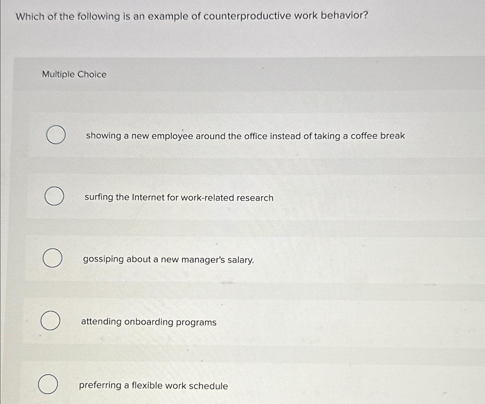 Solved Which of the following is an example of | Chegg.com
