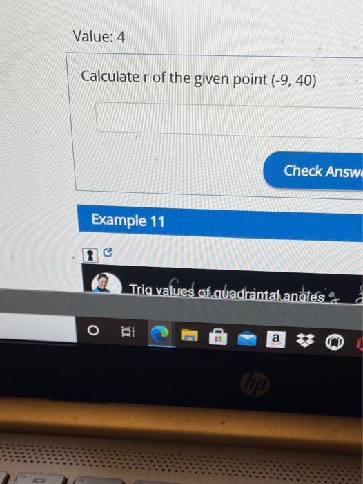 Solved Practice Problem 25 Value: 4 Find two values of | Chegg.com