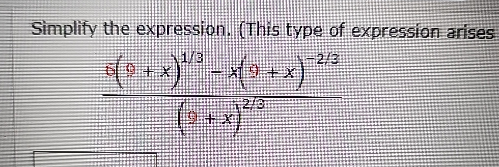 Solved Simplify the expression. (This type of expression | Chegg.com