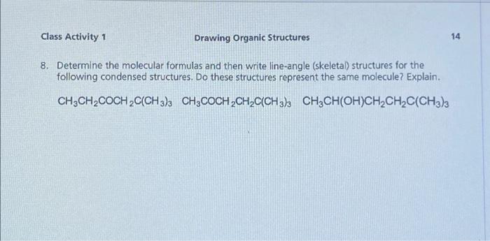 Solved 3. Determine the molecular formulas and then write | Chegg.com