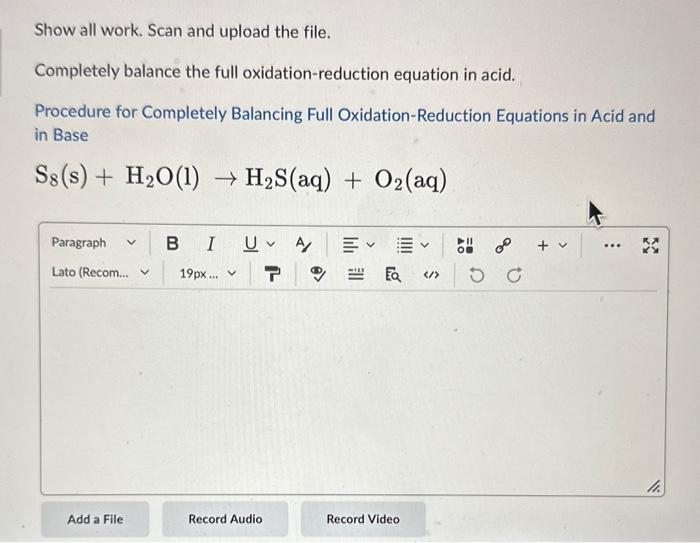 [Solved]: Show all work. Scan and upload the file. Complete