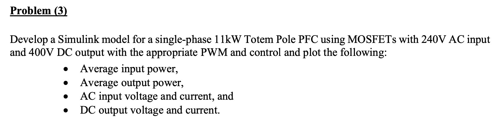 Solved Problem (3)Develop a Simulink model for a | Chegg.com