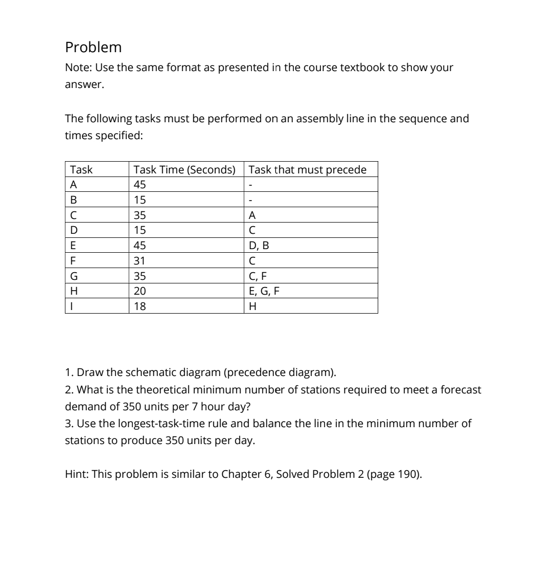 ProblemNote: Use the same format as presented in the | Chegg.com