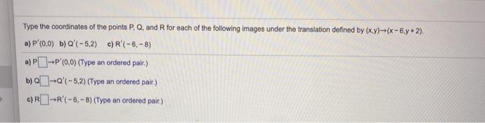Solved Type the coordinates of the points P, Q and R for | Chegg.com