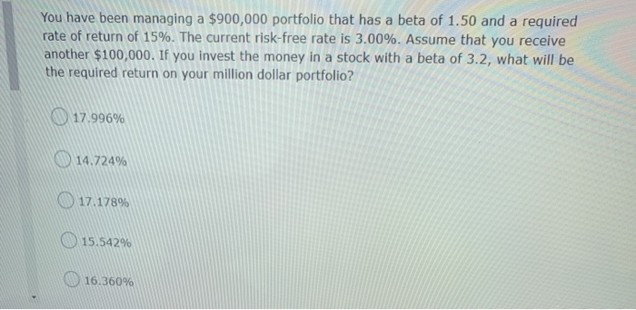 Solved HR Industries (HRI) has a beta of 2.2, while LR | Chegg.com