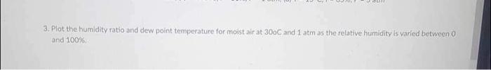 Solved 3. Plot the humidity ratio and dew point temperature | Chegg.com