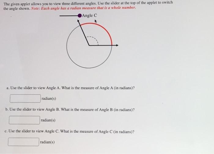 Solved The given applet allows you to view three different | Chegg.com