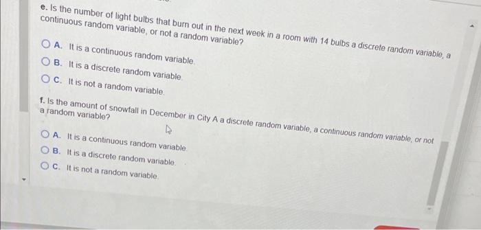 Solved Determine whether the value is a discrete random | Chegg.com