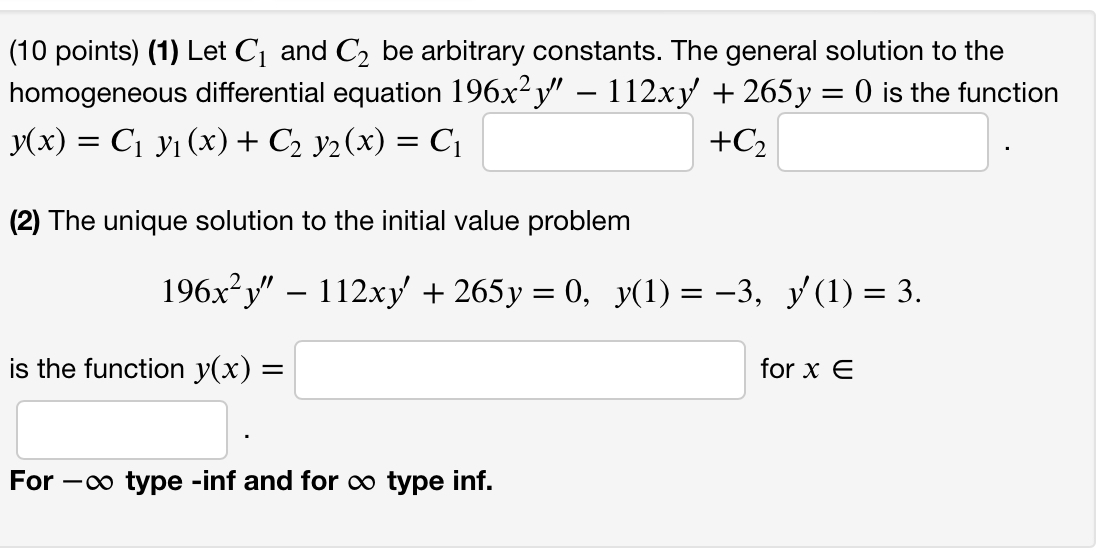 Solved (10 ﻿points) (1) ﻿Let C1 ﻿and C2 ﻿be arbitrary | Chegg.com