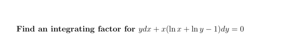 Solved !! ﻿ First order linear Differential Equation !! ﻿: | Chegg.com
