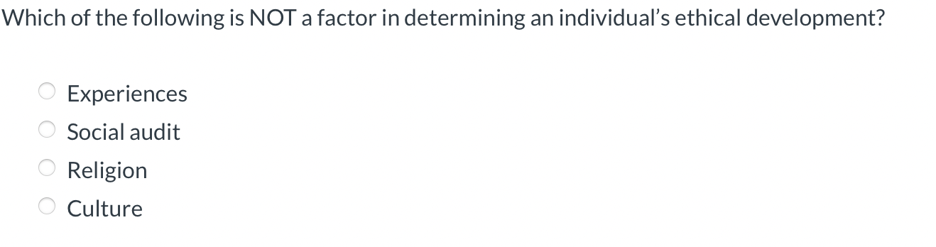 Solved Which of the following is NOT a factor in determining | Chegg.com