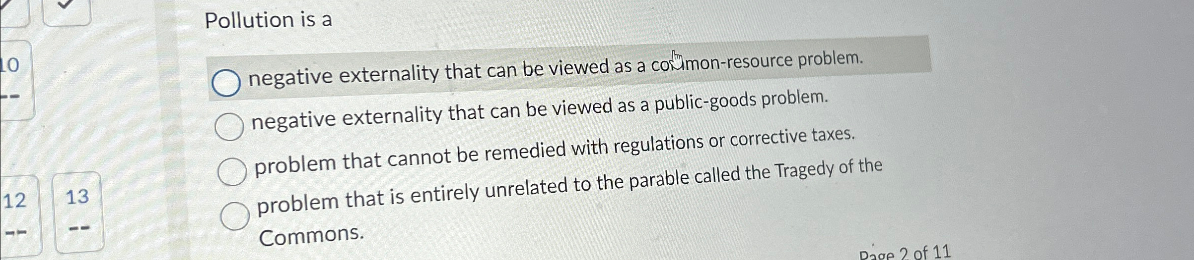 Solved Pollution is anegative externality that can be viewed | Chegg.com