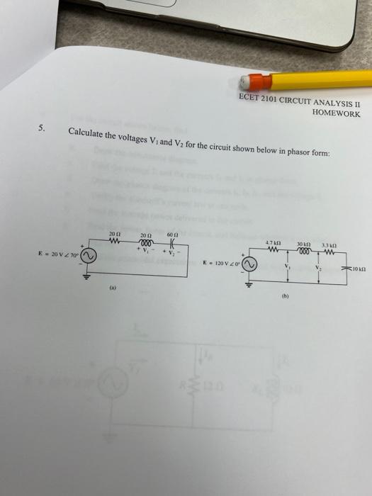 Solved ECET 2101 CIRCUIT ANALYSIS II HOMEWORK 5. Calculate | Chegg.com