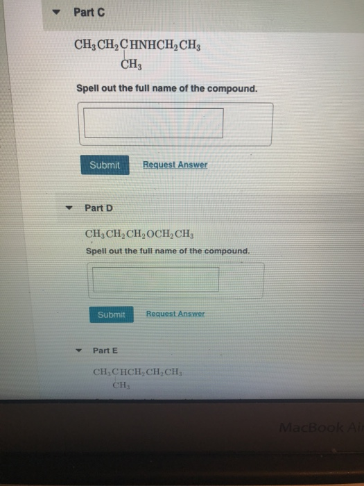 Solved Problem 3.62 What is each compound's systematic name? | Chegg.com