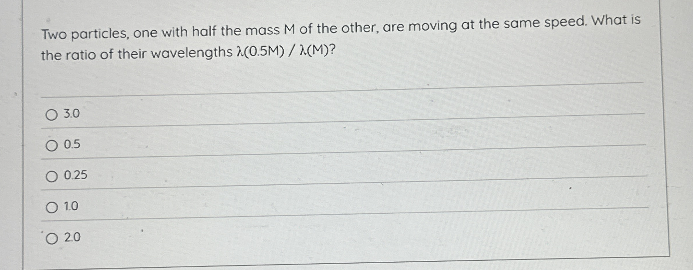 Solved Two particles, one with half the mass M ﻿of the | Chegg.com