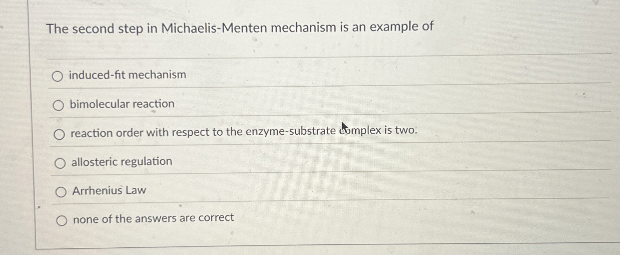 Solved The second step in Michaelis-Menten mechanism is an | Chegg.com