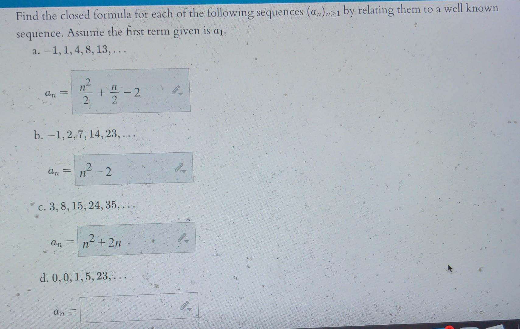 Solved how do I do part d. pls spell it out for the way it | Chegg.com