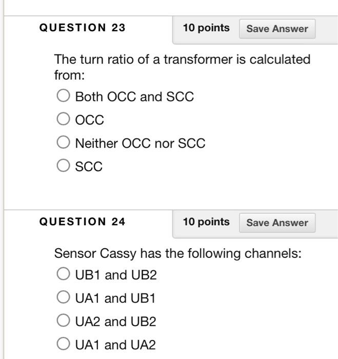 Solved The turn ratio of a transformer is calculated from: | Chegg.com