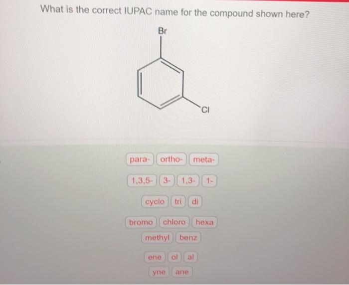 Solved What is the IUPAC name of the compound shown here? OH | Chegg.com