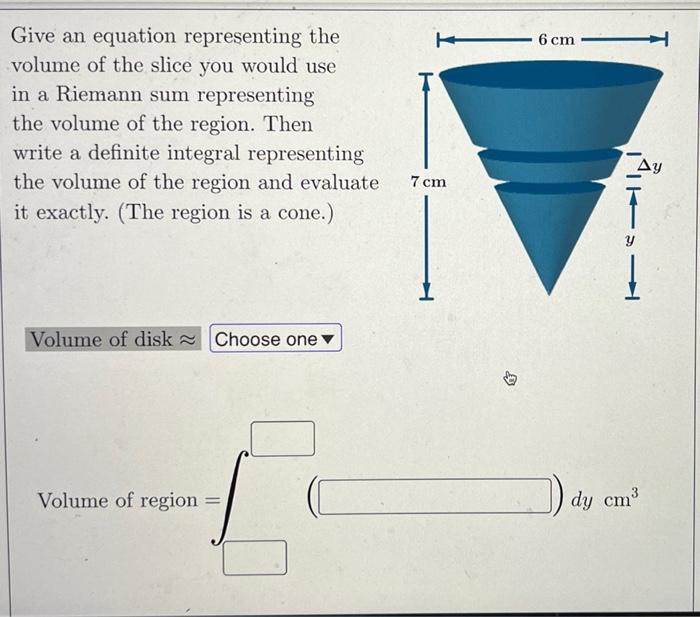 Solved Give an equation representing the volume of the slice | Chegg.com