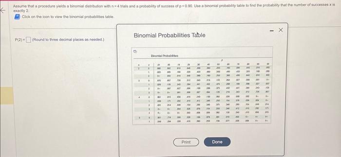 Solved exacty 2 cick on the icon to view the binomial | Chegg.com