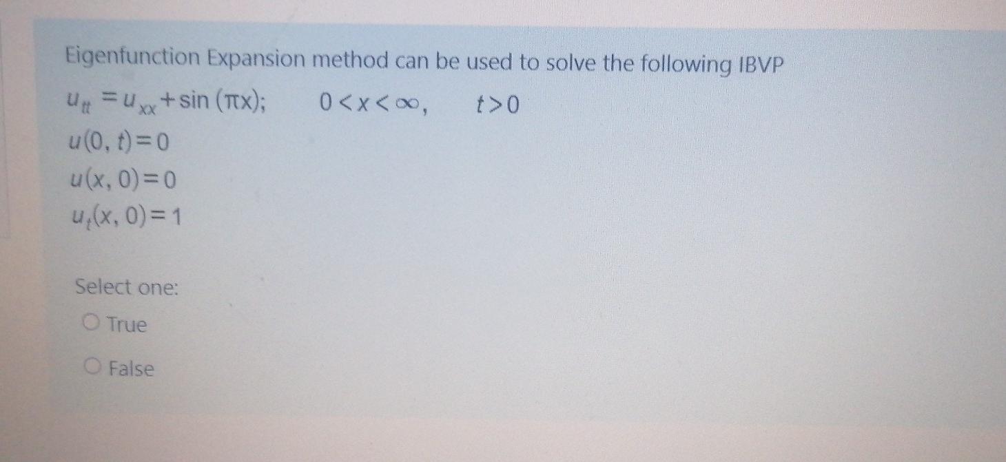 Solved Eigenfunction Expansion method can be used to solve | Chegg.com