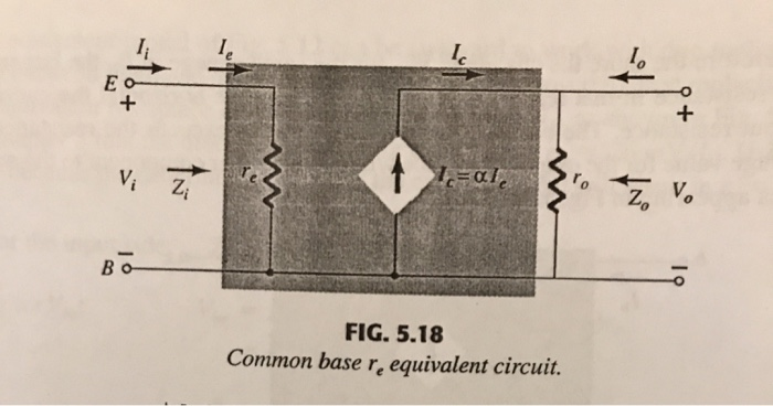 Solved 5.4 The r, Transistor Model 5. For the common-base | Chegg.com