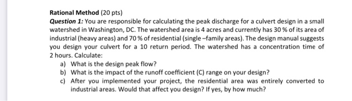 Solved Rational Method (20 pts) Question 1: You are | Chegg.com