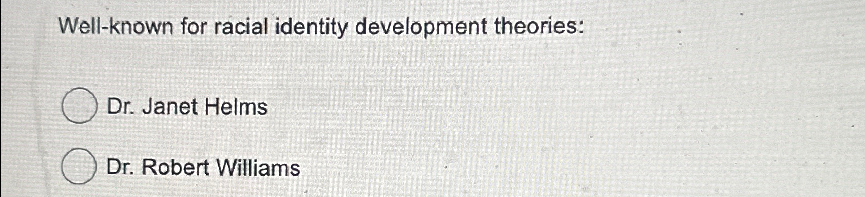 Solved Well-known for racial identity development | Chegg.com