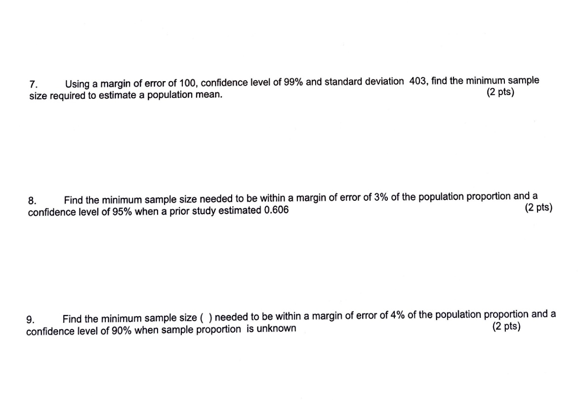Solved Using a margin of error of 100 , ﻿confidence level of | Chegg.com