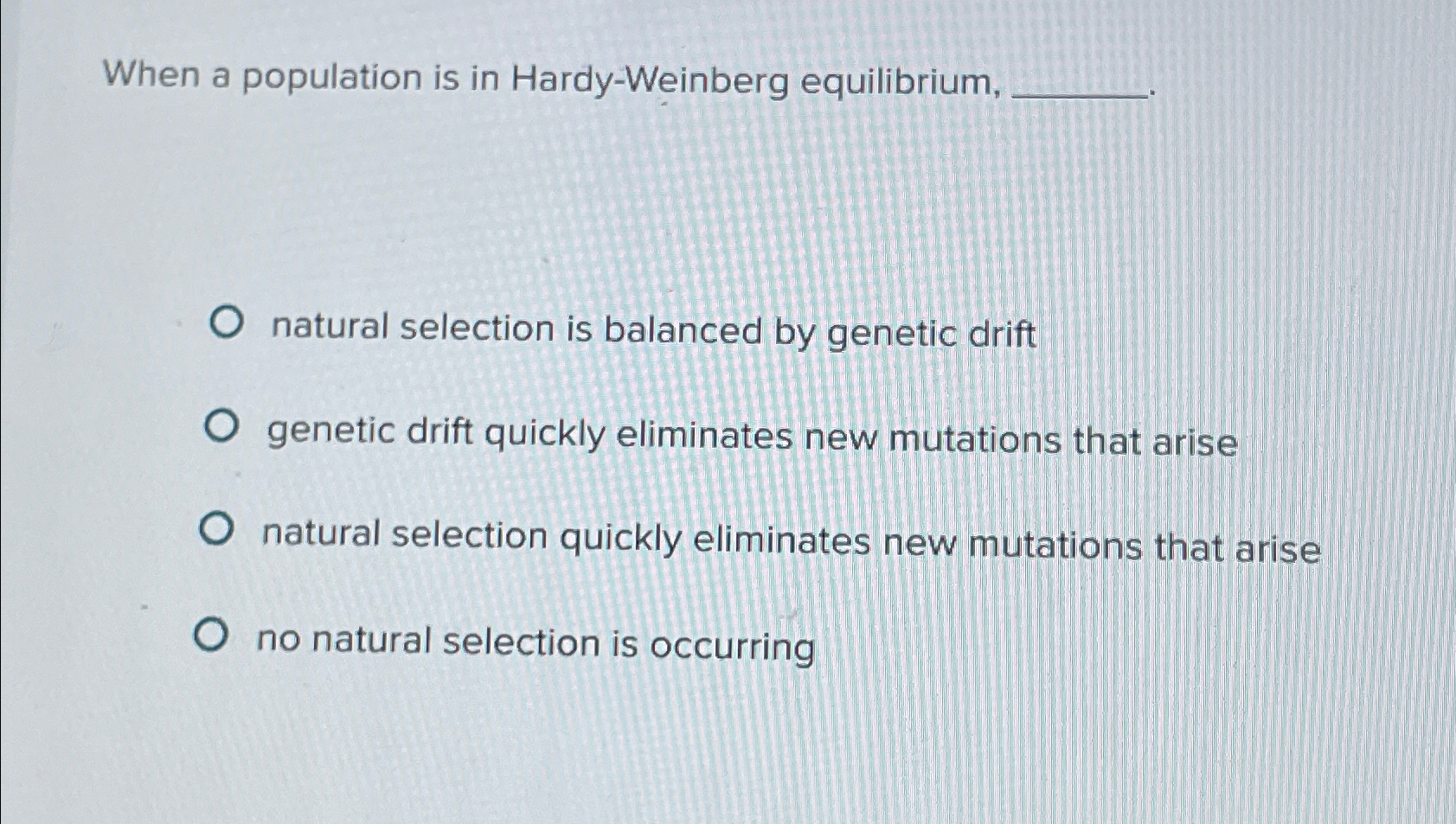 Solved When a population is in Hardy-Weinberg | Chegg.com