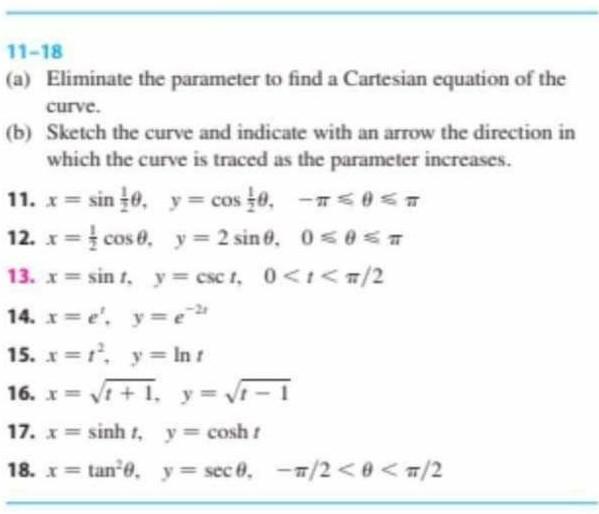 Solved 1-4 Sketch the curve by using the parametric | Chegg.com