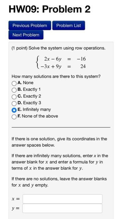 Solved HW09: Problem 2 Previous Problem Problem List Next | Chegg.com
