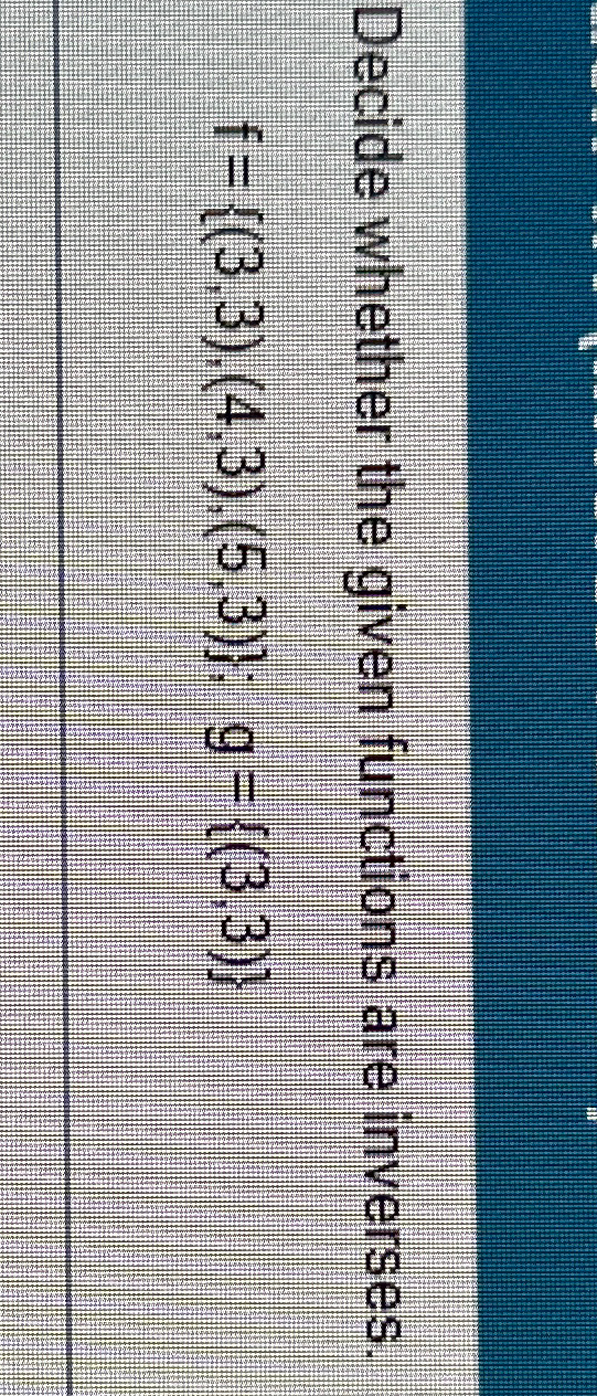 Solved Decide whether the given functions are | Chegg.com