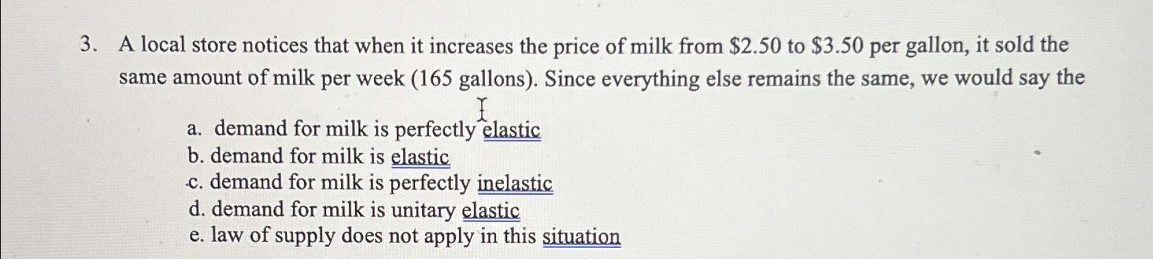 Solved A local store notices that when it increases the | Chegg.com