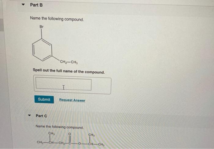 Solved Part A Name the following compound. CH3 CH3 CH3 | Chegg.com