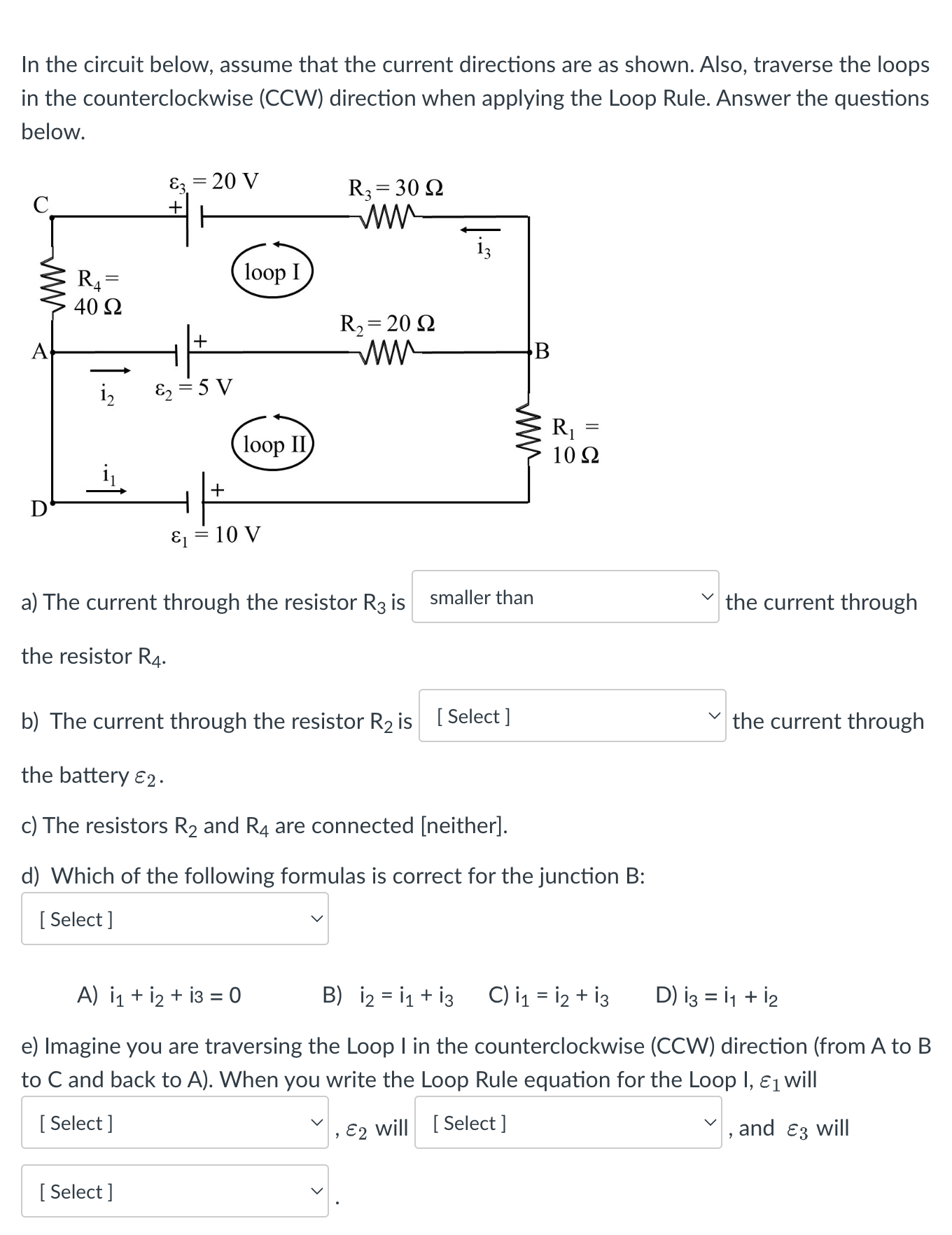 In the circuit below, assume that the current | Chegg.com
