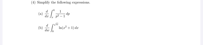 Solved (4) Simplify the following expressions. (b) 1." ln(22 | Chegg.com