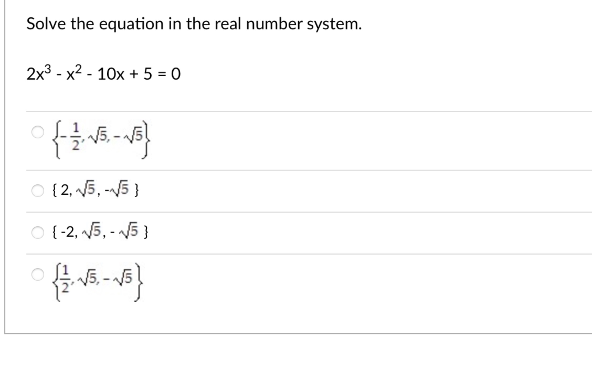Solved Solve the equation in the real number | Chegg.com